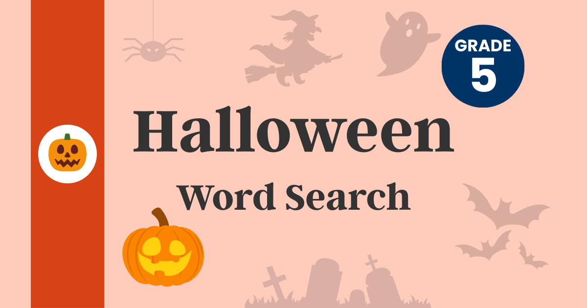 Grade 5 Halloween Word Search – 20×20, 20 Words (Printable & Online)